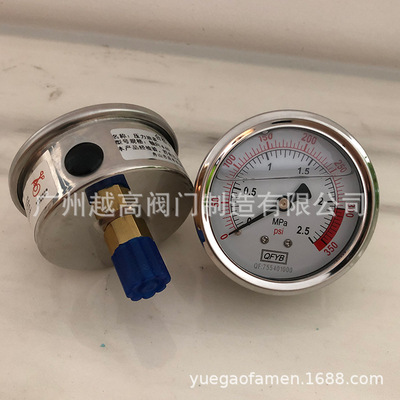 FTL庆丰铁路真空压力表双针轴向