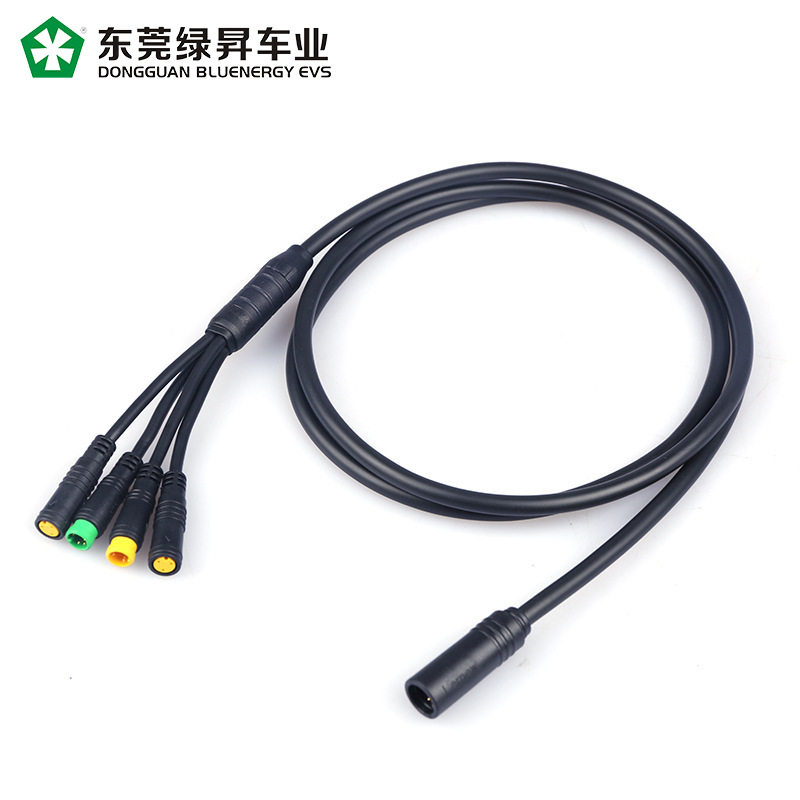 八方BAFANG中置电机配件中置1T4转接防水线用于bbs01/02b BBSHD