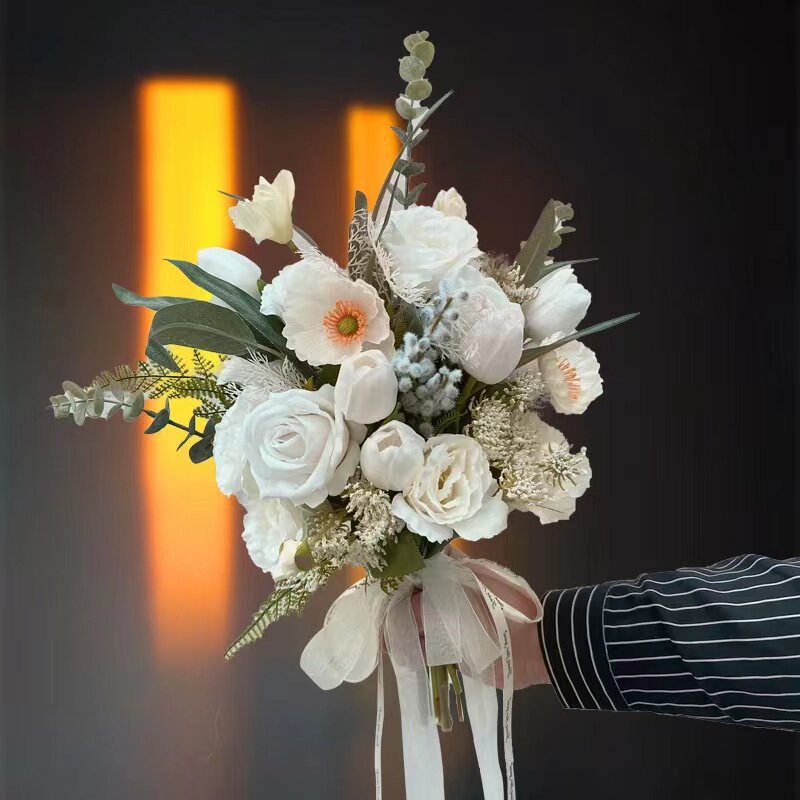 领证拍照道具结婚手捧花仿真x花新娘婚礼求婚毕业礼物仿生订婚花