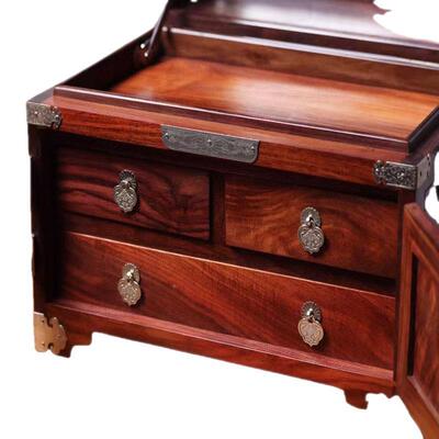 大红酸枝首饰实盒000230木梳箱复饰古风中妆式结婚嫁妆首收纳箱陪