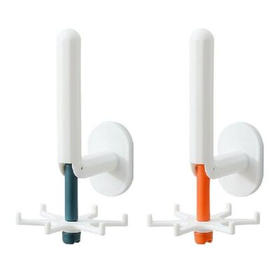 极速Under Cabinet Kitchen Utensil Rack with Hooks Adhesive