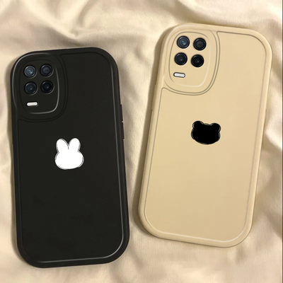 适用realme真我V13手机壳RMX3041保护OPPO套realmeV新款OPPOV外壳硅胶V135G全包opporealmev网红女款兔子小熊