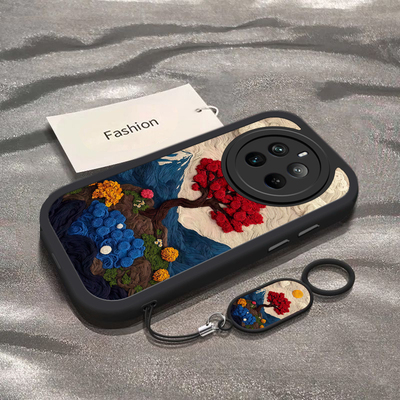 适用真我12pro手机壳13realme11por+新款V20山川玫瑰树OPPOV30t全包防摔真我10硅胶v23i女v15外壳v11s男V3v25