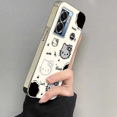 适用OPPOA57手机壳A57OPPO新款4G5G保护套OPAOPPA硅胶opp0pp0ppo全包ppoa防摔opρoa/oρpoa电镀凯蒂猫opop女