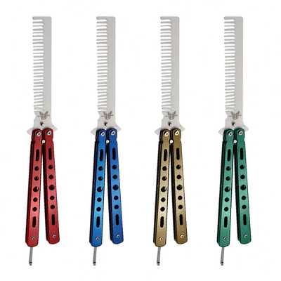Foldable Comb Hair Care Stainless Steel Practice Training Sa