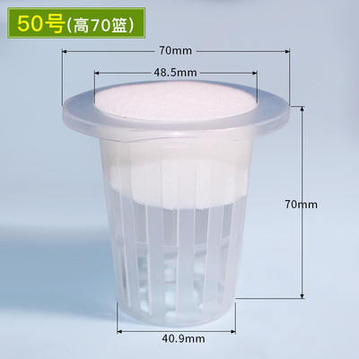 阳台无土栽培蔬菜设备塑料加深植物种植杯棉水培圆形定植篮固根器