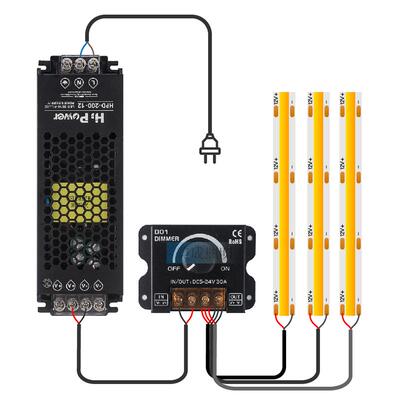 led灯带遥控调光器亮度色温调节控制开关DC5v12V-24V 30A大功率