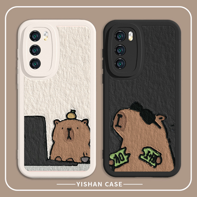 适用oppo reno10卡皮巴拉手机壳新款vivox90水豚findx6/x7/iqoo11/s18/X100情侣x80x70x60小羊皮neo8/neo9/5