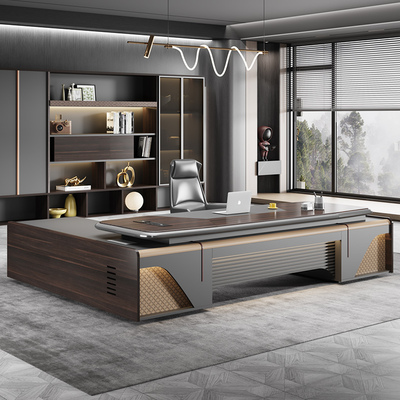 速发高端老板办公桌椅组台董公长总裁主管经理桌烤漆大班合办事室