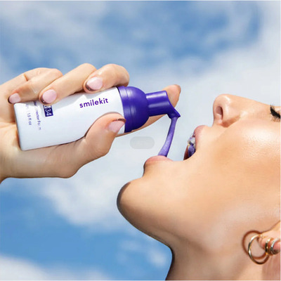 Purple Teeth Whitening Foam Removal Yellowing Stains Yellow