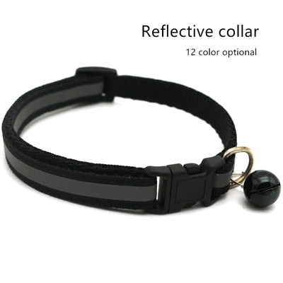 Pet Collar Reflective Pet Bell Collar Adjustable Size Suitab