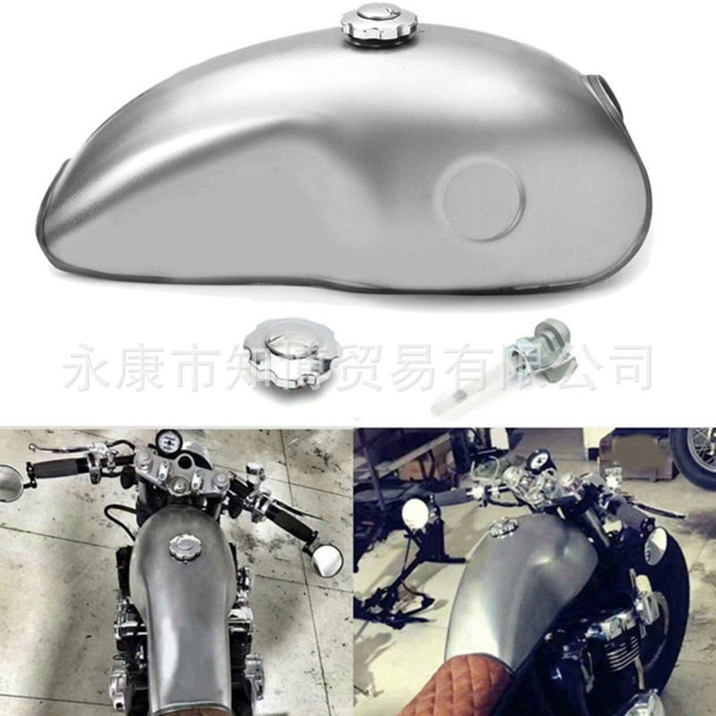 出口款10L复古摩托车油箱毛坯通用复古改装大排摩托复古咖啡风格