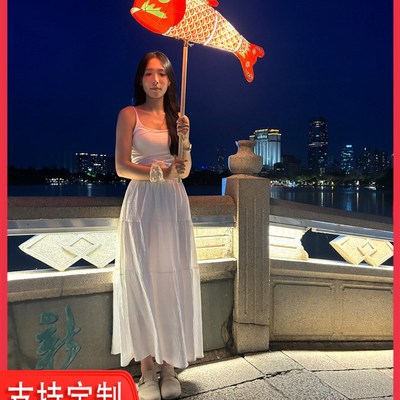 新款巨型手持鱼灯笼非遗手舞鱼形彩灯古装舞台中秋节春节巡游鱼灯