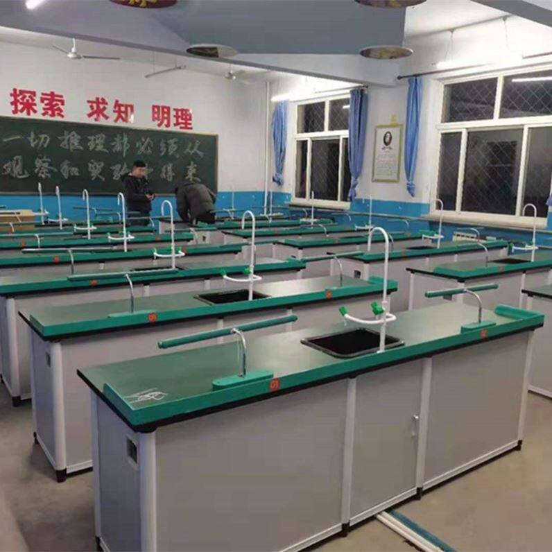 全钢实验台实验室工作台钢木中央D台边台化验室操作台学生实验桌