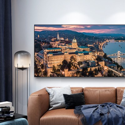 城市夜景装饰画高级感摄影风景挂画大尺寸建筑S床头客厅背景墙画