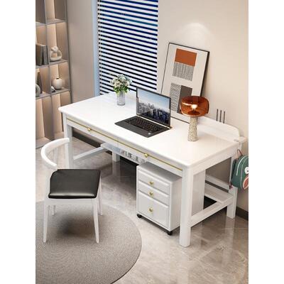 书桌学生家用电脑桌32686客新中式写字台办公书桌书房轻厅奢木实