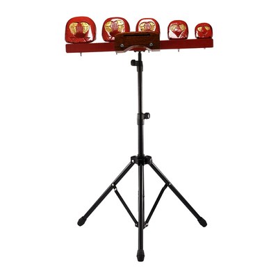 新宝五音木鱼乐器剧团木鱼多音木鱼5音木鱼连架子 带支架木鱼