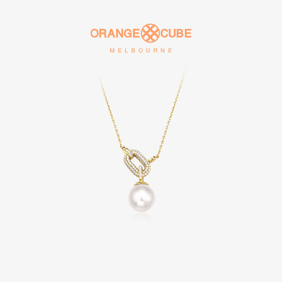 Orange Cube蜜豆珍珠项链女款原创设计高级感首饰饰品锁骨颈链