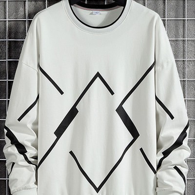 Spring New Fashion Blue Sweatshirts Men Setwear Pullover Ove