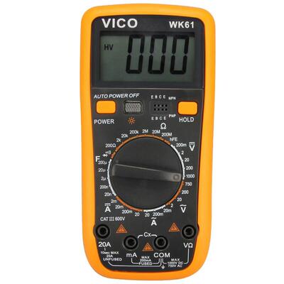 威克(vico)钳形万用表电流表电压表多用表数字掌上型多用表电流表