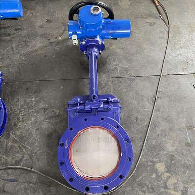 PZ973H-10C调节型电动刀型闸阀AC380V电动软密封刀型闸阀DN125