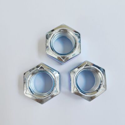 DIN980V 六角全金属压点锁紧螺母   M8    现货    10级蓝白锌