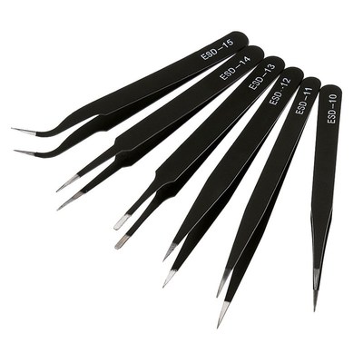 ESD Anti-Static Stainless Steel Tweezer Set Maintenance Repa