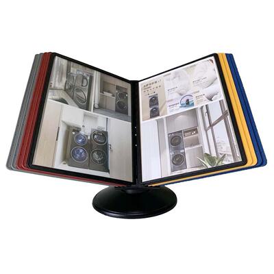 文件架翻页A4活页文件夹驰峰chif2台0页旋转架办公展示式架商务资