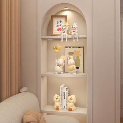 级感酒柜摆件高档1950-2电柜奶油风家居客高厅关书玄柜视可爱治愈