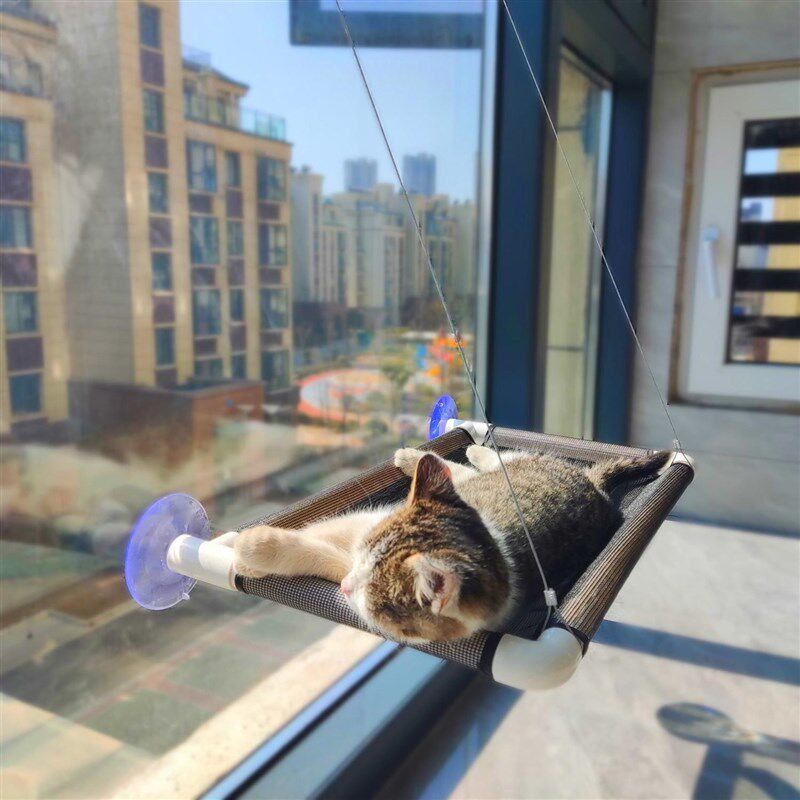 猫吊床吸盘猫窝猫床四...