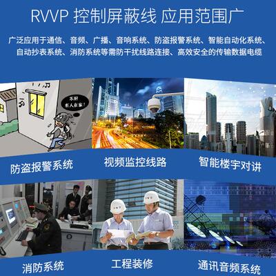 国标rvvp屏蔽线5芯6 8芯05 1.0 1.5 2.5控制音频线信号线铜芯铜网