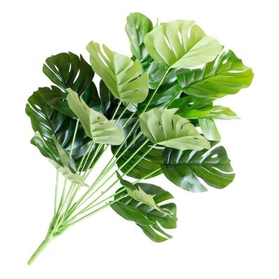 9-18 Heads Artificial Plants Tropical Green Turtle Leaves Le