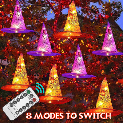 极速Witch Halloween Decorations 6-8Pcs Outdoor Spider Hangin