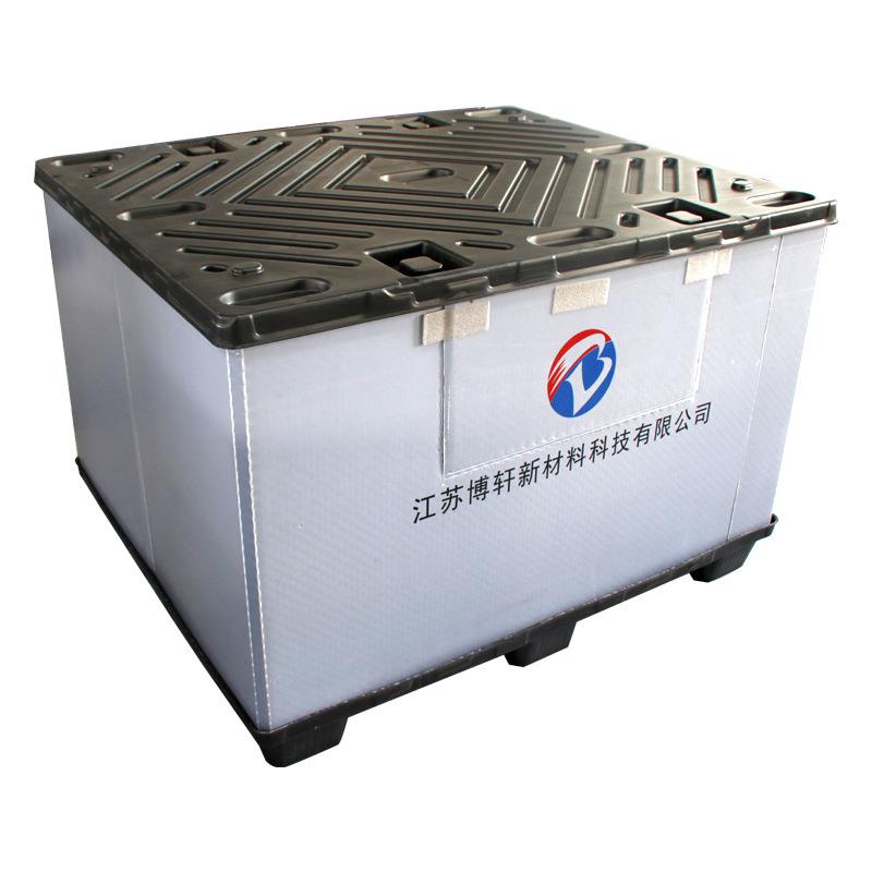 叠塑料折板箱配汽专用物流周转围板箱注塑天地盖包装SOM周转围箱