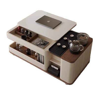 客厅茶几奢家用泡小茶现代简约款功夫轻高级新可移动岩板多功LQR