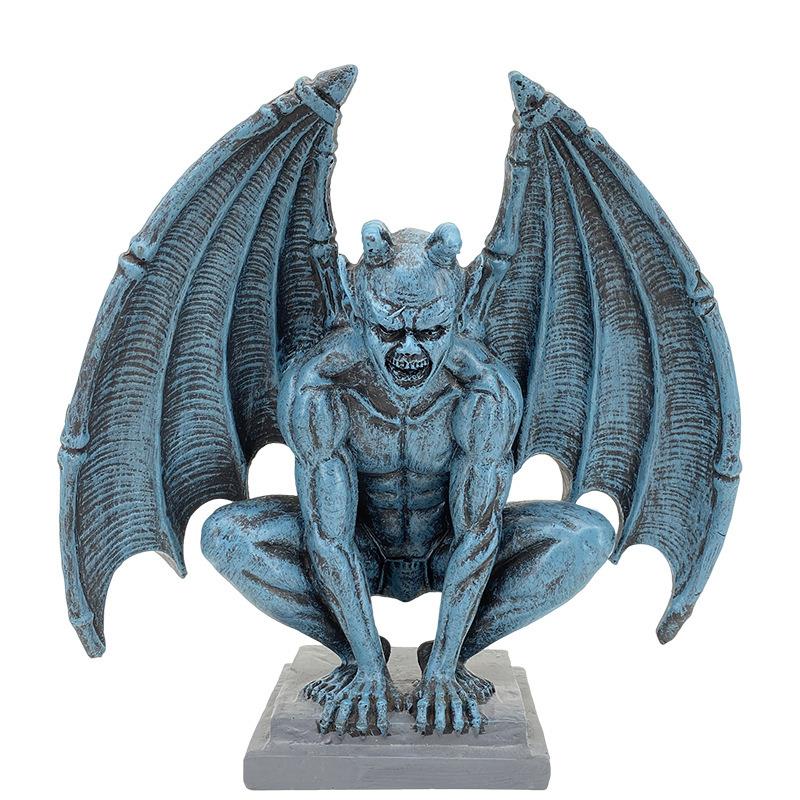 恶魔使天MR-M195翅膀摆件使纪念与救赎雕像天居装饰品家树脂工艺