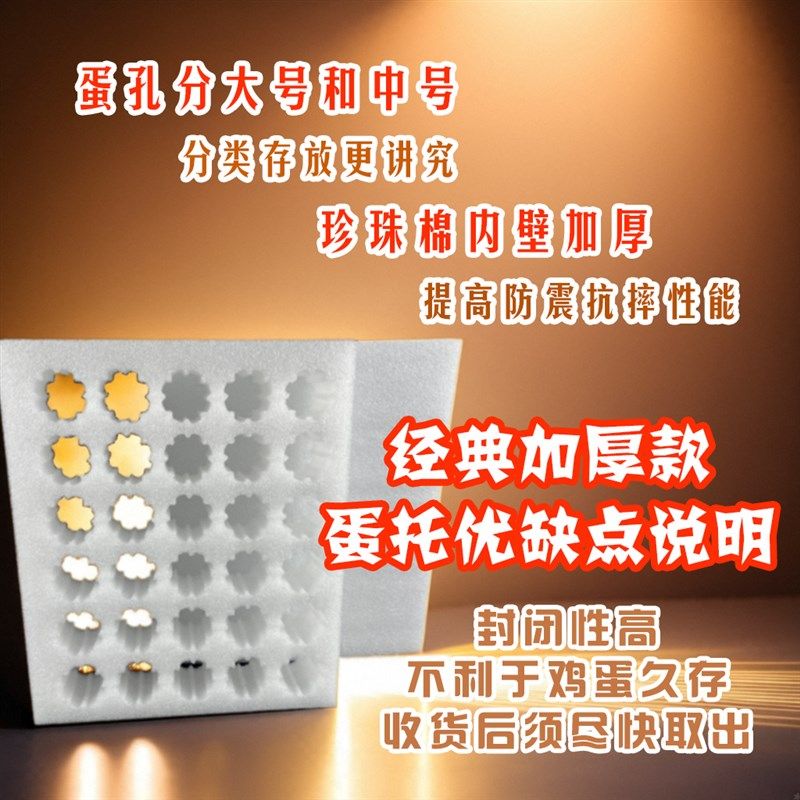 【50枚以上套餐】鸡蛋泡s沫箱快递专用邮寄土鸡蛋包装盒防震珍珠