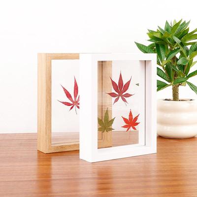 双面透明玻璃喜字夹片相框摆台6寸7寸8寸树叶标本框剪纸画框
