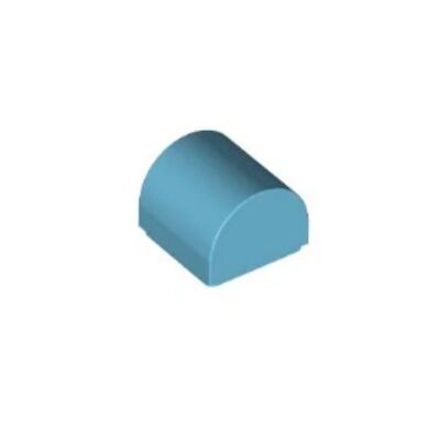 乐高/LEGO零件 6337982 49307 中湖蓝色 1x1 光面斜板弧形 66187