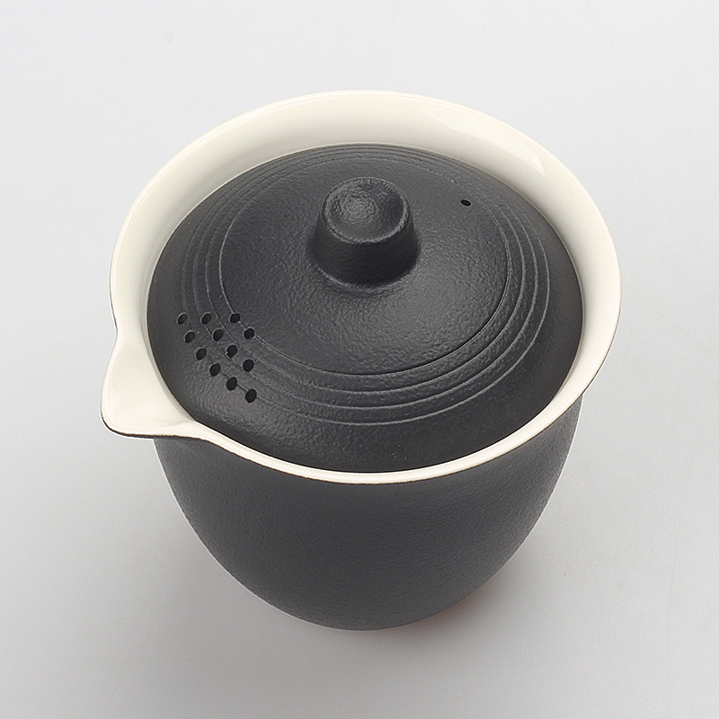 高档黑陶处理价15.8元手抓盖碗泡茶器带过滤功夫茶具创意复古家用