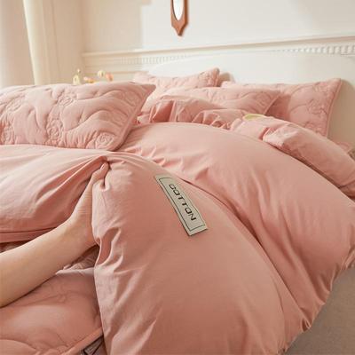 全床棉水洗大夹棉床裙四豆件套纯棉加厚棉单被套四季通用床C0966