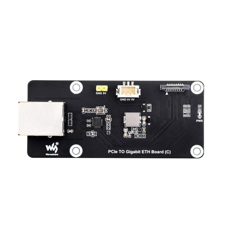 树莓派5代PCIe转千兆网口转接板RaspberryPi5网口扩展带固定底板