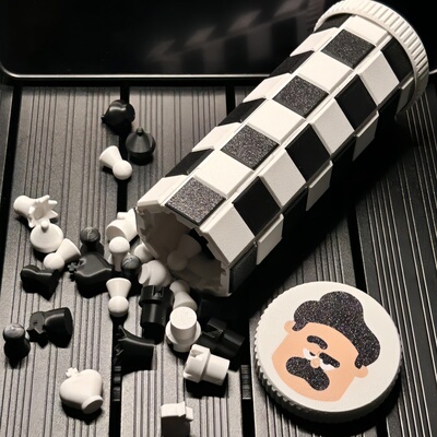 多邻国Oscar象棋套装卷轴棋盘Duolingo棋子益智亲子互动桌游玩具