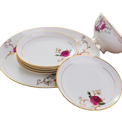 具碗碟装家套用景德镇欧骨瓷餐陶式瓷器饭菜套碗TLL03-MJ盘子中式