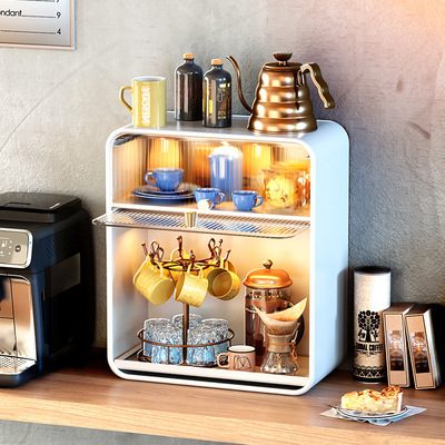 防尘杯子水吧收纳置物架杯架客厅办公室桌面橱Q柜放咖啡玻璃杯架