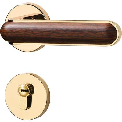 体新中式室卧室房吸门锁实木木门锁复古分内磁静音锁门把手