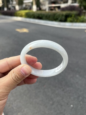 0925-1118天然A货翡翠贵妃55.5-49-12.8–6.6白月光洒金细腻有纹