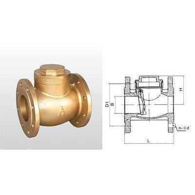 正品埃美柯409黄铜耐高温法兰止回阀单向阀止逆阀DN150 6寸专卖店