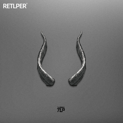 TLP反光贴纸恶魔角羊犄角devil