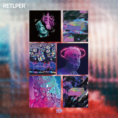 tlp套贴蒸汽波流行文化机械贴纸